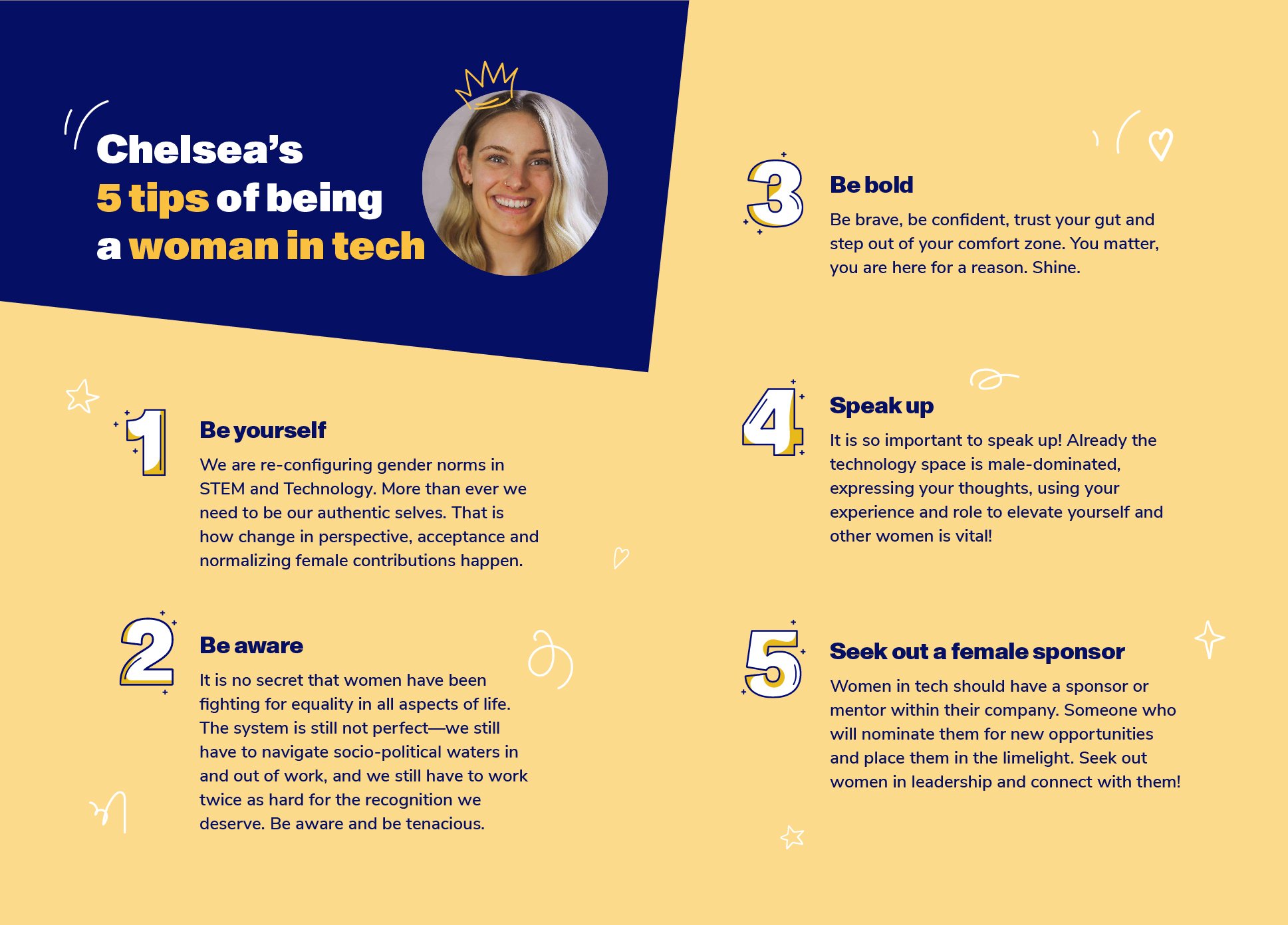 5 tips for women in tech with Chelsea Moran