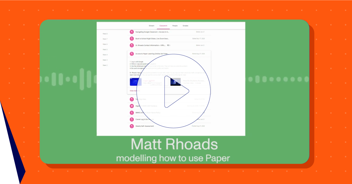 Using Paper with Instructional Modelling | Paper